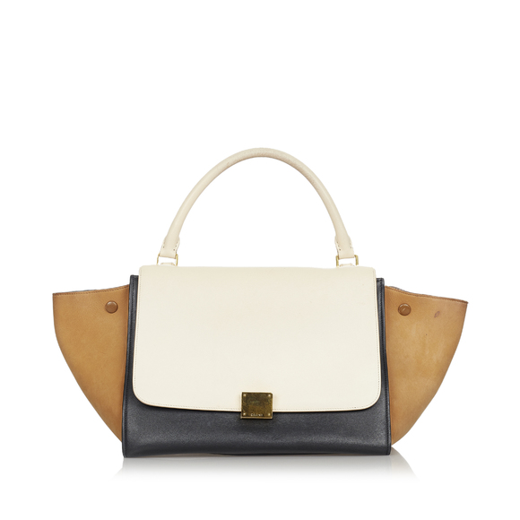 Celine | Bags | Celine Medium Trapeze Tricolor Leather Satchel | Poshmark